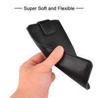 China Pull Tab Soft Flexible OEM Genuine Leather Cases for sale