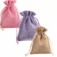 China Colored Small Linen 9cm Promotional Gifts Bags for sale