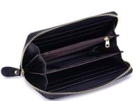 China Leather  Flower Pattern 10.5cm Personalized Zipper Wallet for sale
