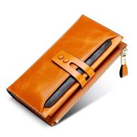 China Genuine Leather ODM 1.5cm Personalized Zipper Wallet for sale