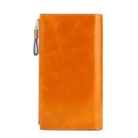China Genuine Leather ODM 1.5cm Personalized Zipper Wallet for sale