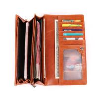 China Leather Hold Money 19.5*9.5*3CM Slim Zipper Wallet for sale