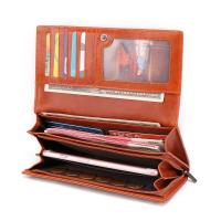 China Leather Hold Money 19.5*9.5*3CM Slim Zipper Wallet for sale