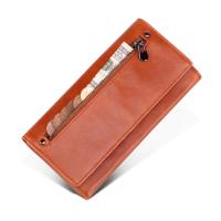 China Leather Hold Money 19.5*9.5*3CM Slim Zipper Wallet for sale