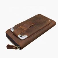 China Vintage Genuine Leather 10cm Zipper Change Purse for sale