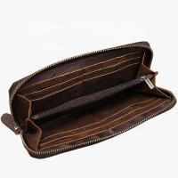 China Vintage Genuine Leather 10cm Zipper Change Purse for sale