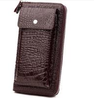 China Large Capacity PU Alligator Leather 22CM Clutch Wallet for sale