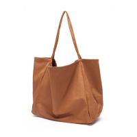 China 34cm brown quality canvas single shoulder Reusable Shopping Bags for sale