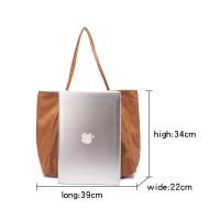 China 34cm brown quality canvas single shoulder Reusable Shopping Bags for sale