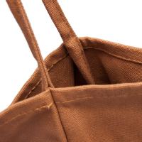 China 34cm brown quality canvas single shoulder Reusable Shopping Bags for sale