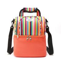 China Waterproof Polyester 27cm Insulated Reusable Grocery Bags for sale