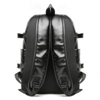 China Fashion 20 Liter PU Leather Backpack With Earphone Hole for sale