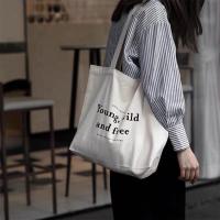 China Shoulder Carrying Cotton 30cm Canvas Tote Bags For Daily for sale