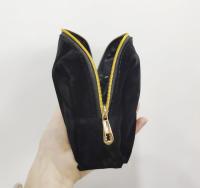 China Suede Velve Embroidery Makeup Toiletry Travel Bags Zipper Closure for sale