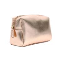 China Fashion Cosmetic Leather Golden Promotional Gifts Bags for sale