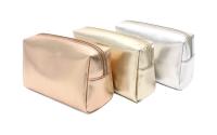 China Fashion Cosmetic Leather Golden Promotional Gifts Bags for sale