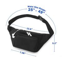 China 900D Oxford Waist Backpack Zipper Closure Bum Outdoor Sports Bags for sale