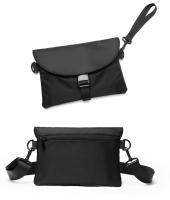 China Crossbody Nylon Messenger Bags Black Shoulder With Wide Straps for sale