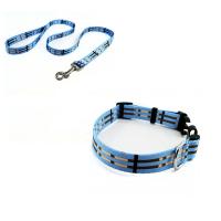 China Custom Nylon Printing Light Pet Collar Leash Breathable Mesh Fabric for sale