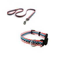 China Custom Nylon Printing Light Pet Collar Leash Breathable Mesh Fabric for sale