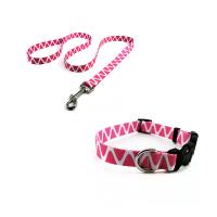 China Custom Nylon Printing Light Pet Collar Leash Breathable Mesh Fabric for sale