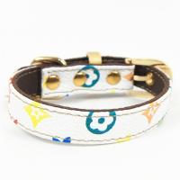 China Classic PU Leather Dog Collars Leashes Customized Color for sale
