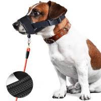 China Breathable Adjustable Dog Muzzle , Nylon Neoprene Dog Muzzle for sale