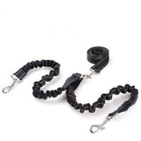China Two In One Bungee Pet Collar Leash For Two Dogs Polyester Material for sale