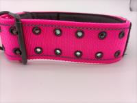 China Padded Adjustable Soft Nylon Neoprene Super Light Breathable Dog Collar for Medium Large Dog for sale