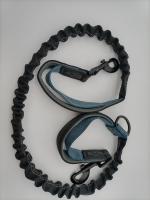 China Hands Free Dog Lead Wavelength Bungee Double Handles Running Dog Leash for sale