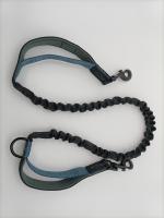 China Hands Free Dog Lead Wavelength Bungee Double Handles Running Dog Leash for sale