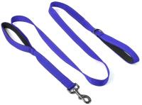 China Double Handle Traffic Padded Reflective Stitching Two Handle Dog Lead For Walking for sale
