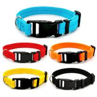 China Dog Collar Durable Polyester Colorful Dog Accessories For Teddy French Bulldog for sale