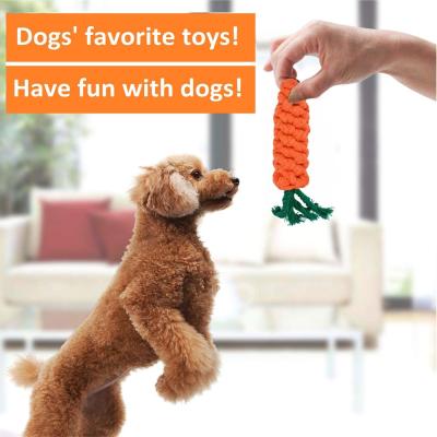 China Cotton Rope Handmade Knitted Giraffe Toys Non-toxic Safety Teething Cleaning Durable Chewer Toys for sale