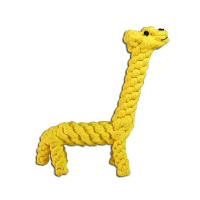 China Cotton Rope Handmade Knitted Giraffe Toys Non-toxic Safety Teething Cleaning Durable Chewer Toys for sale
