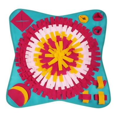 China Portable Dog Interactive Toys Durable Sunflower Snuffle Rug For Dogs for sale