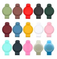 China Personalized Rubber Coated Soft Air Tag Case Cover Key Chain Ring Clip Holder For Dog Cat for sale