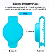 China New Arrival AirTag Locator Silicone Protective Cover Fit Big Colorful Dog Collar Silicone Case for sale