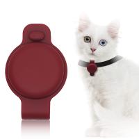 China New Arrival AirTag Locator Silicone Protective Cover Fit Big Colorful Dog Collar Silicone Case for sale