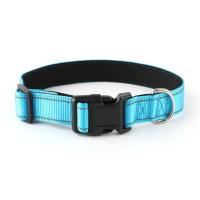 China Hot Sales In Amazon Pet Collar Tactical Dog Nylon Quick Release Dog Collar With Reflective Strip for sale