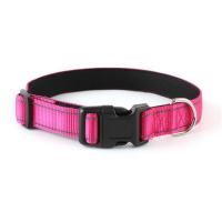 China Hot Sales In Amazon Pet Collar Tactical Dog Nylon Quick Release Dog Collar With Reflective Strip for sale
