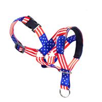 China American Flag Pattern Bark Lover Adjustable Harness with For Dogs and Cats Daily Training for sale