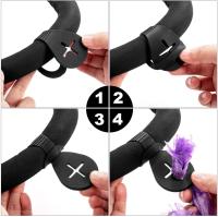 China 4.8*2.3 Inch Waste Bag Carrier , AJ Black Hands Free Bag Holder for sale