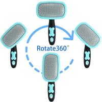 China Hair Removal Rotatable Pet Grooming Brush , AJ Cat Shedding Brush for sale