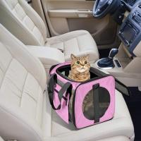 China Black Pink Dog Travel Crate Airline Approved , S-L Carrier Cage For Dog for sale
