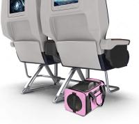 China Black Pink Dog Travel Crate Airline Approved , S-L Carrier Cage For Dog for sale