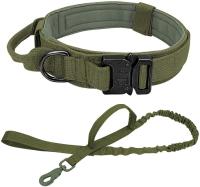 China Tactical Nylon Pet Collar Leash , Bungee Nylon Dog Lead For Running for sale