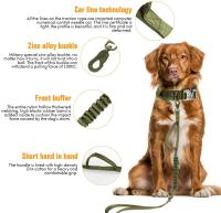 China Tactical Nylon Pet Collar Leash , Bungee Nylon Dog Lead For Running for sale