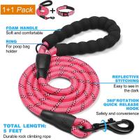 China Strong Rope Dog Training Leashes , AJ Pink 2m Dog Lead eco friendly for sale