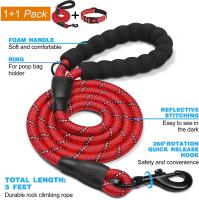 China Soft Pet Collar Leash Neoprene Padded Handle Adjustable for sale